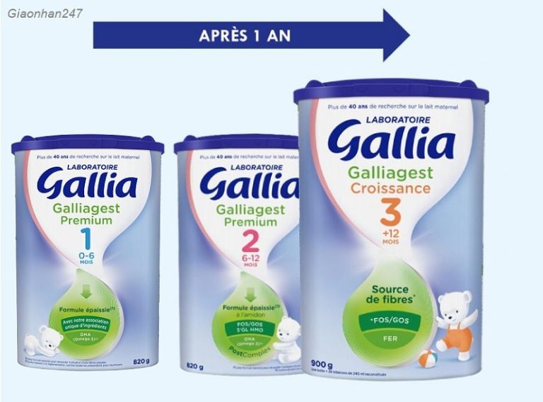 Review 6 loại sữa Gallia Pháp tốt nhất cho thể trạng của bé